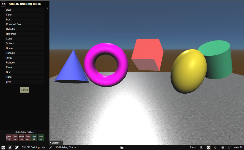 3D Building Blocks – Walk The Web