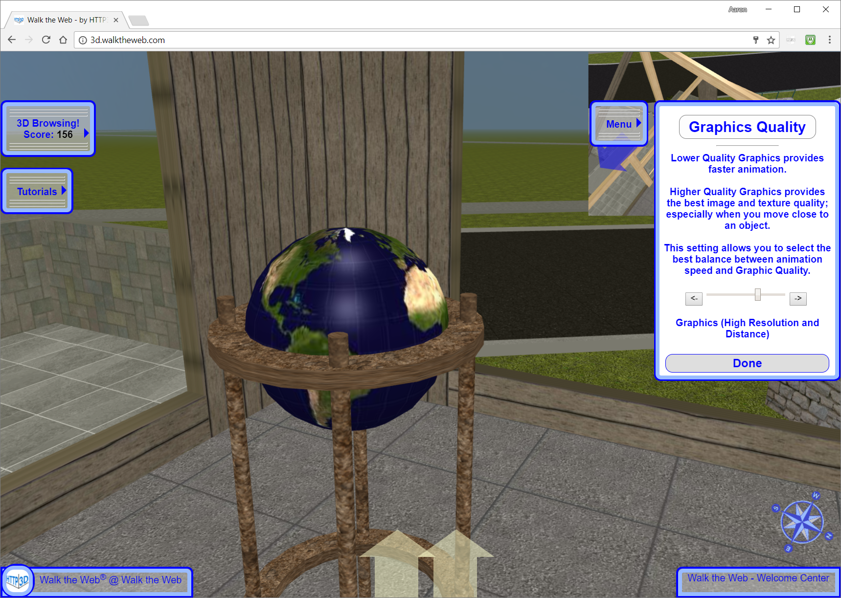 Graphic Quality Settings – Walk The Web