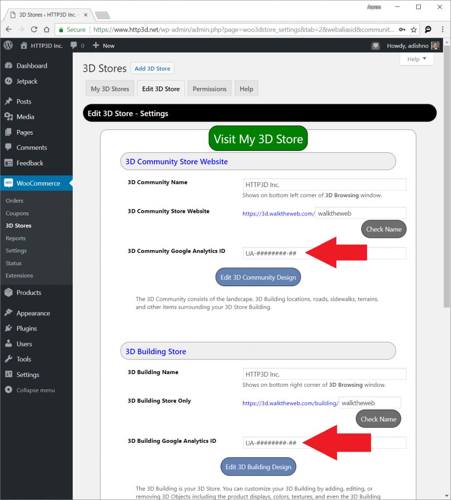 3D Store – WordPress Plugin – Walk The Web